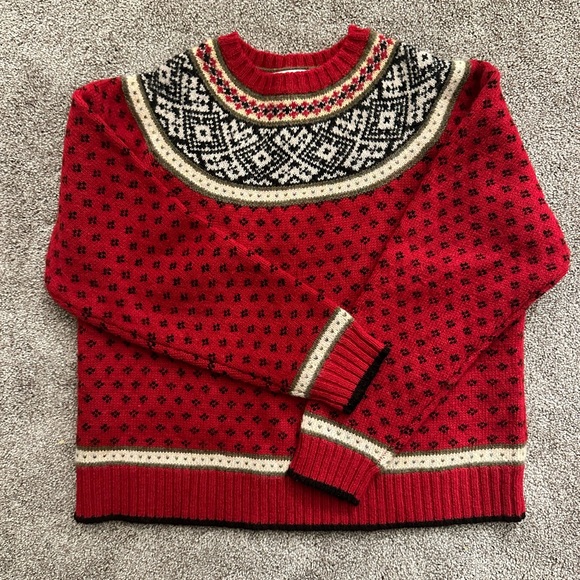 Talbots | Sweaters | Vintage Talbots Fair Isle Knot Wool Sweater These ...